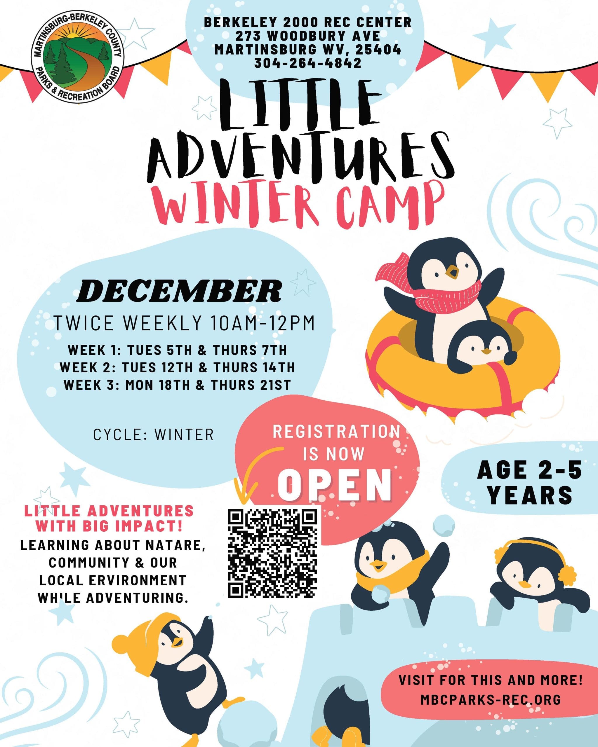 Little Adventures Winter Camp | www.mbcparks-rec.org